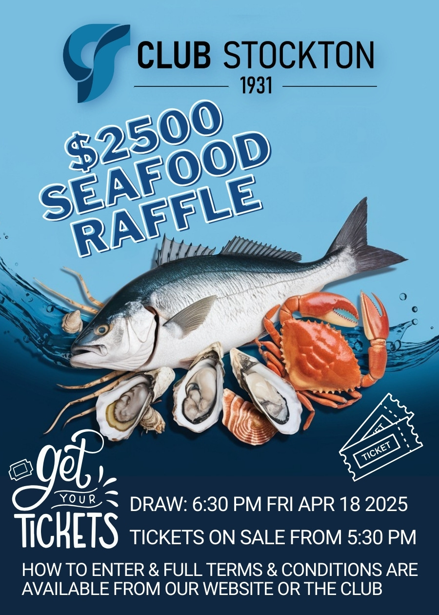 Club Stockton $2500 SEAFOOD RAFFLE - Club Stockton
