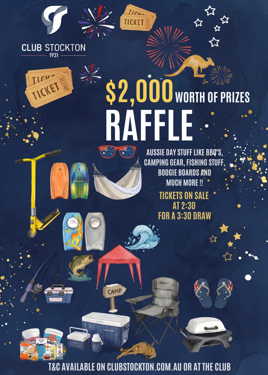 Australia Day Raffle - Club Stockton