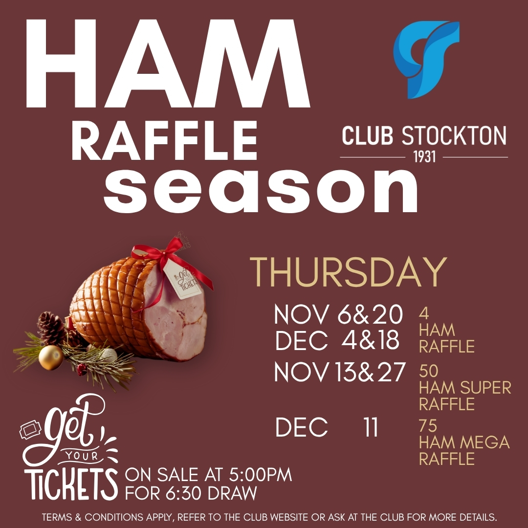 Ham Raffle Season at Club Stockton! - Club Stockton