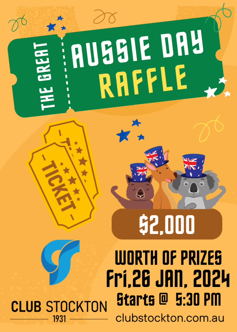 The Great Aussie Day Raffle - Club Stockton