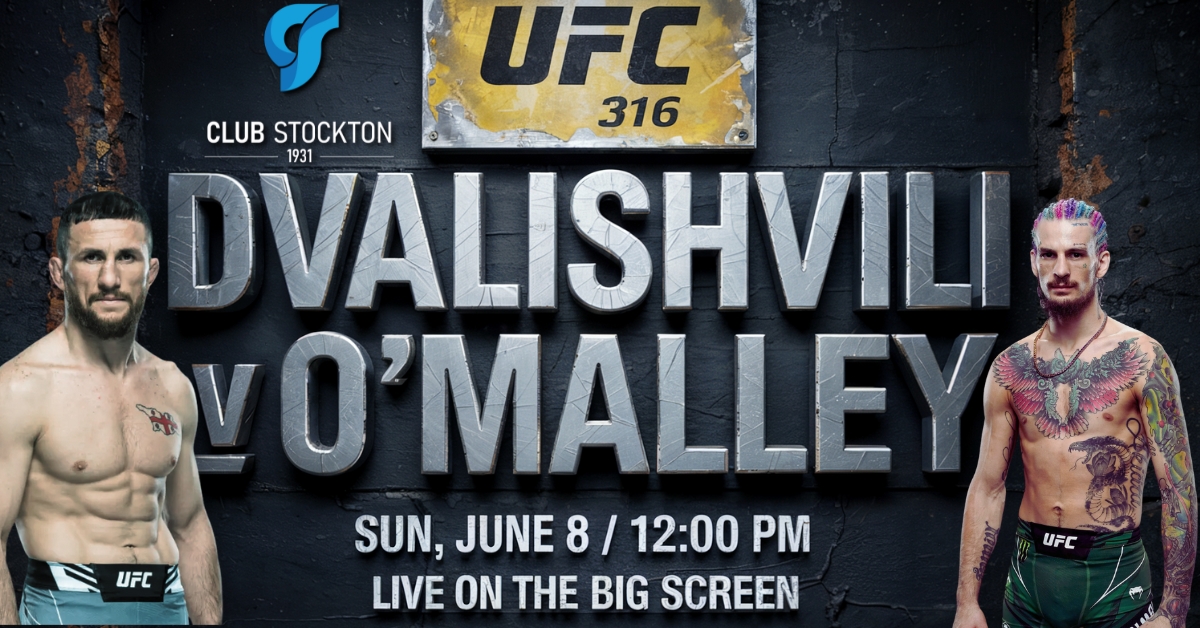 Join us at Club Stockton for UFC 316 Live on the BIG Screen