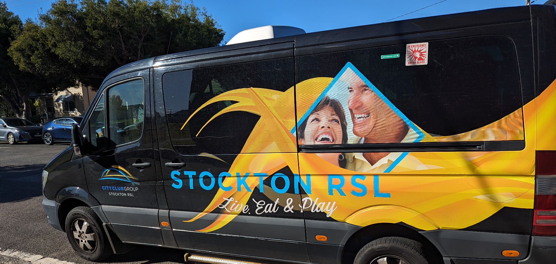 Club Stockton Courtesy Bus - for members and guests - Club Stockton