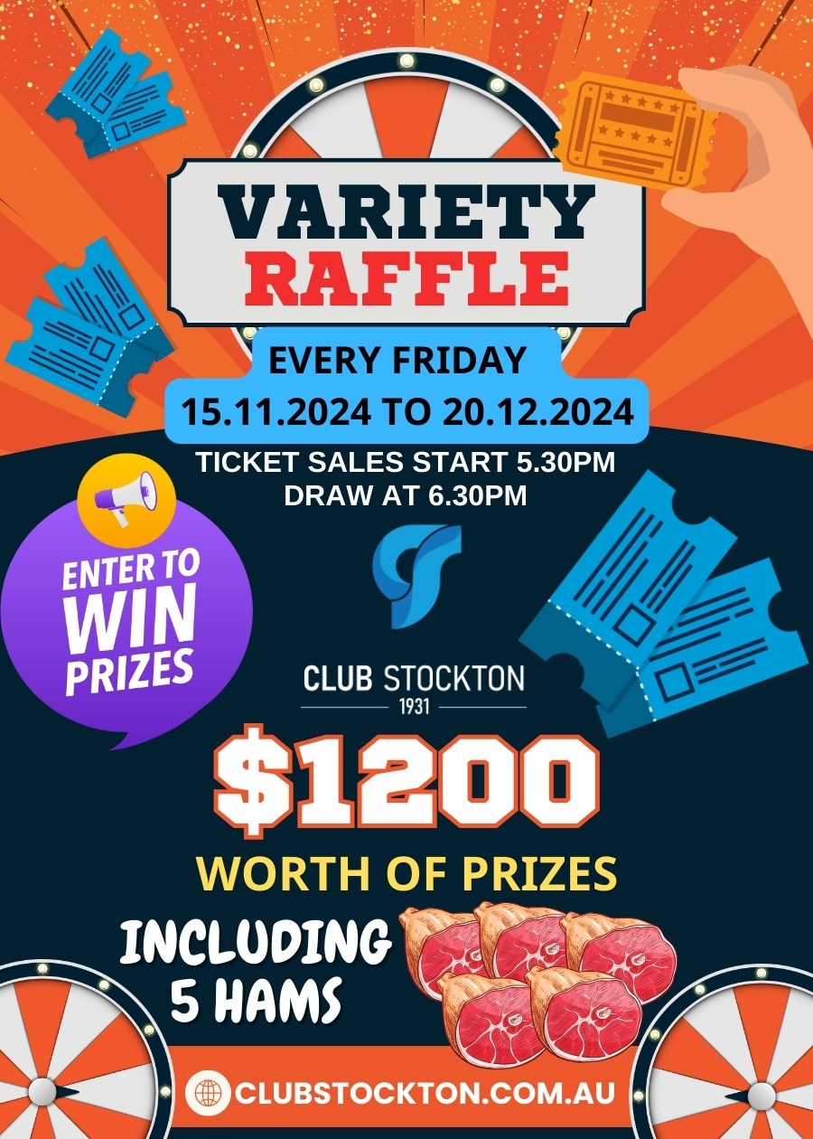 Friday Variety Raffle Including 5 Hams: Win Big Prizes! - Club Stockton