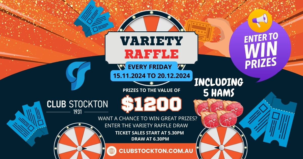 Friday Variety Raffle Including 5 Hams: Win Big Prizes! - Club Stockton